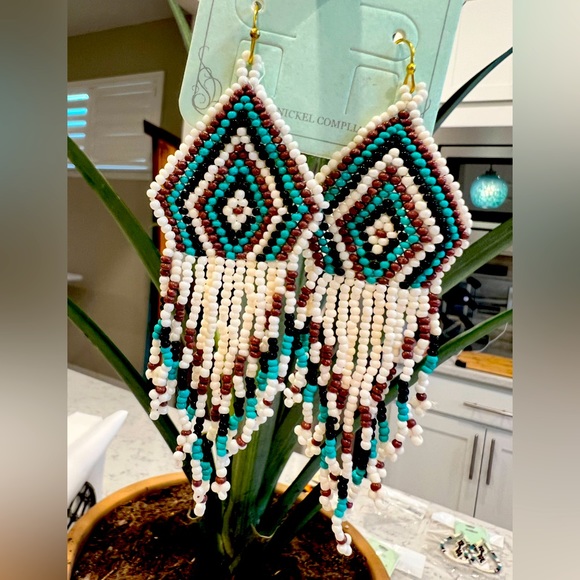 Jewelry | Boho Seed Bead Earrings Nwt | Poshmark